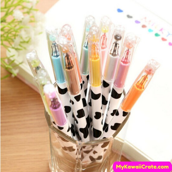 School Supplies Lettering Pen Calligraphy Multicolor Pens Kawaii Milky ...