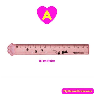 Kawaii Cat Paw Ruler Cute Ruler 15 Cm, Glittery Ruler, Cute School ...