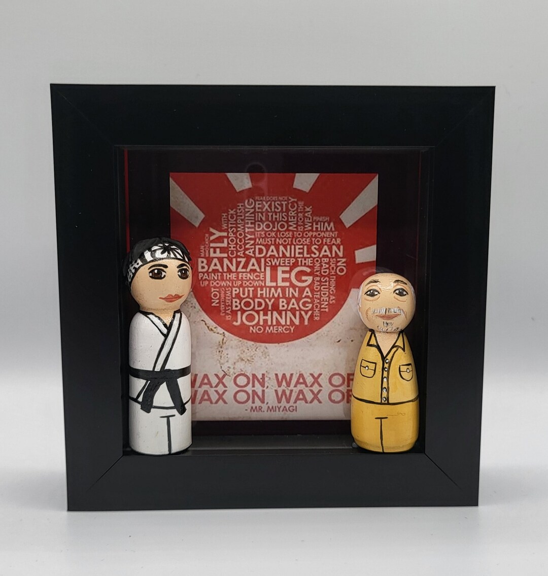 80's Karate Kid Inspired Peg Doll Box Frame Picture Gift - Etsy