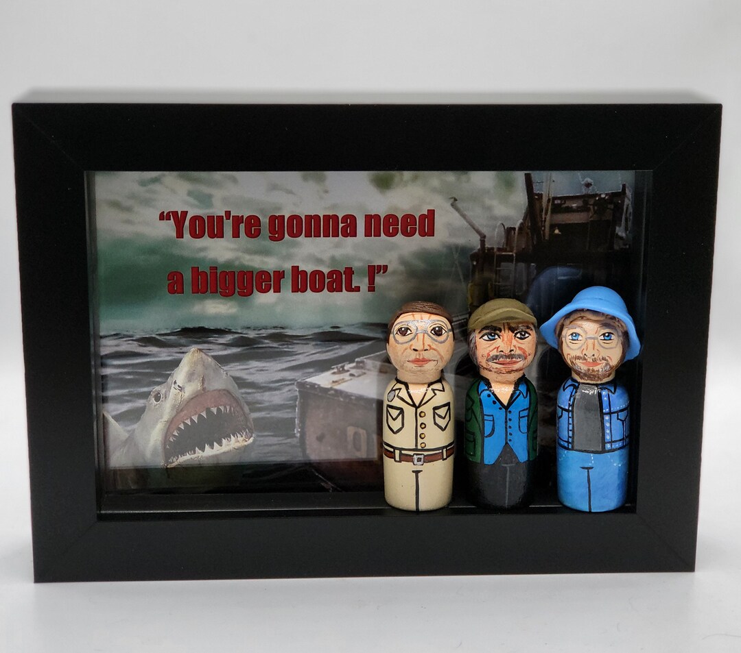 Jaws Movie Inspired Peg Doll Picture Frame, Gift, Handmade - Etsy