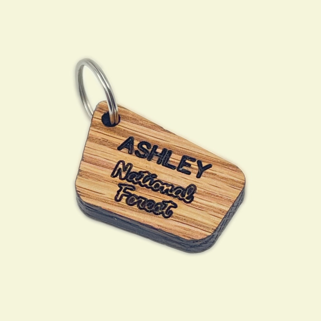 Ashley National Forest Entrance Sign Keychain Custom Replica Wilderness ...