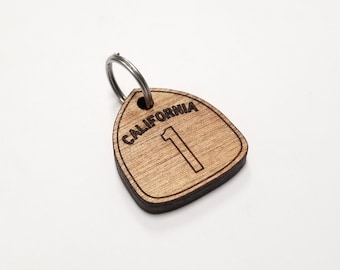 Big Sur Wood Keychain California Coast, Waves, Sunset, Road Trip ...