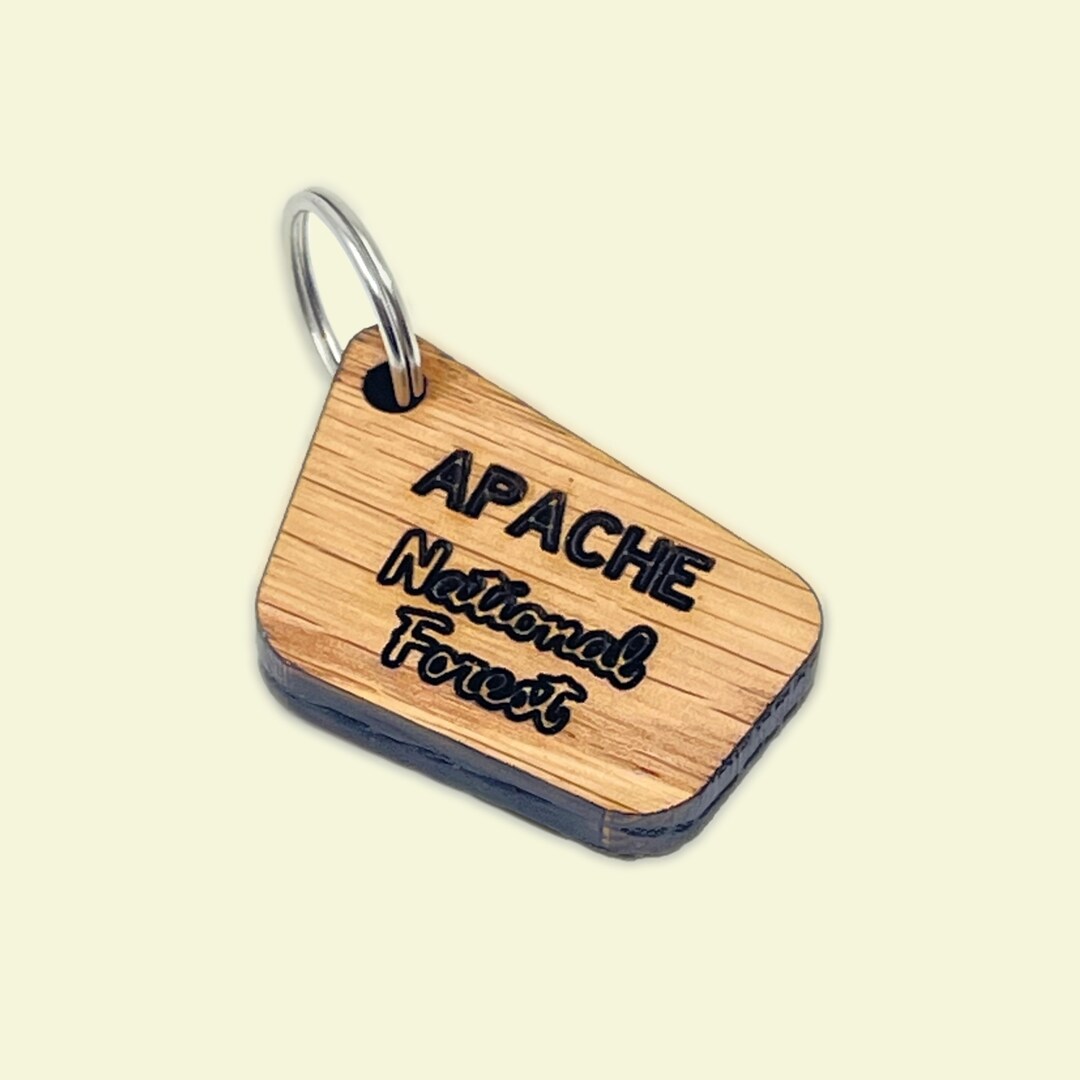 Apache National Forest Entrance Sign Keychain Custom Replica Wilderness ...