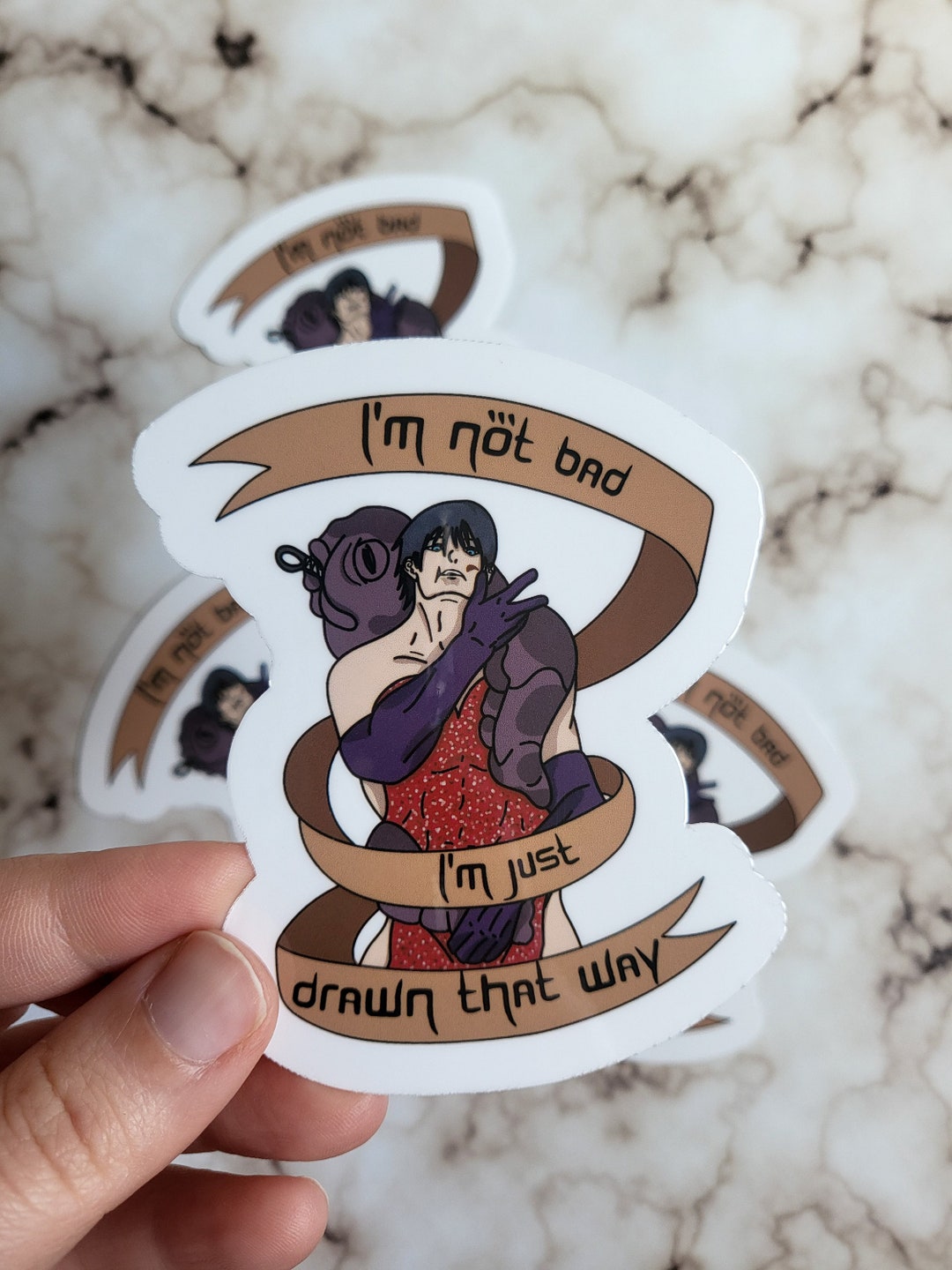 Toji Drawn Bad Sticker - Etsy