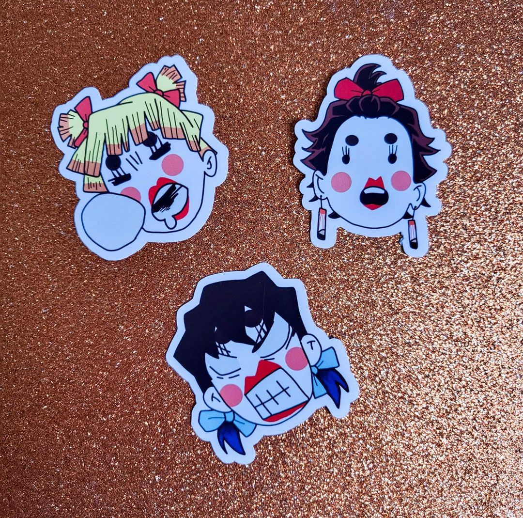 Demon Anime Stickers - 3 Packs - Etsy