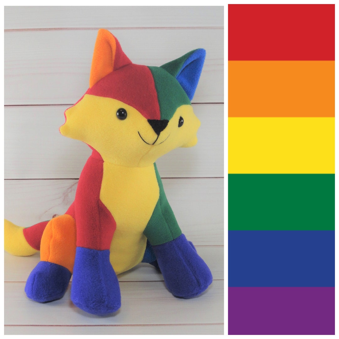 Fifi the Pride Fox - Rainbow - Etsy
