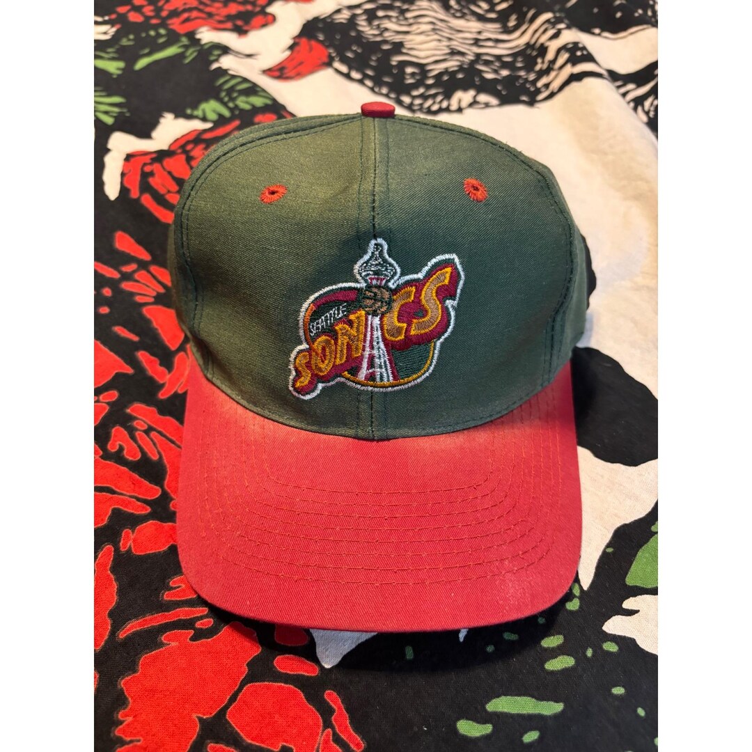 Seattle Sonics Baseball Cap Green Red Embroidered Logo Snapback Men - Etsy