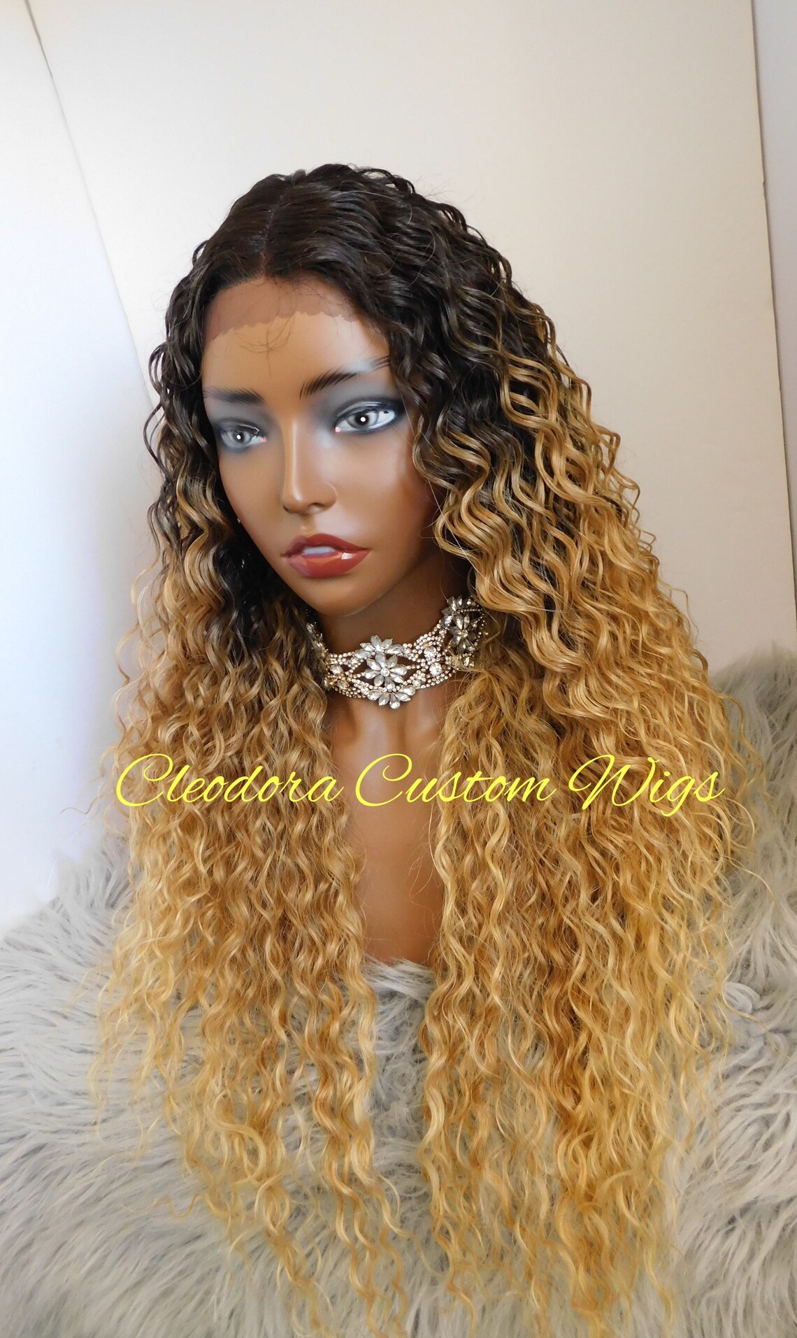 Wig Suzy/machine Sewn Luxury Synthetic Side-part Wig/black and | Etsy