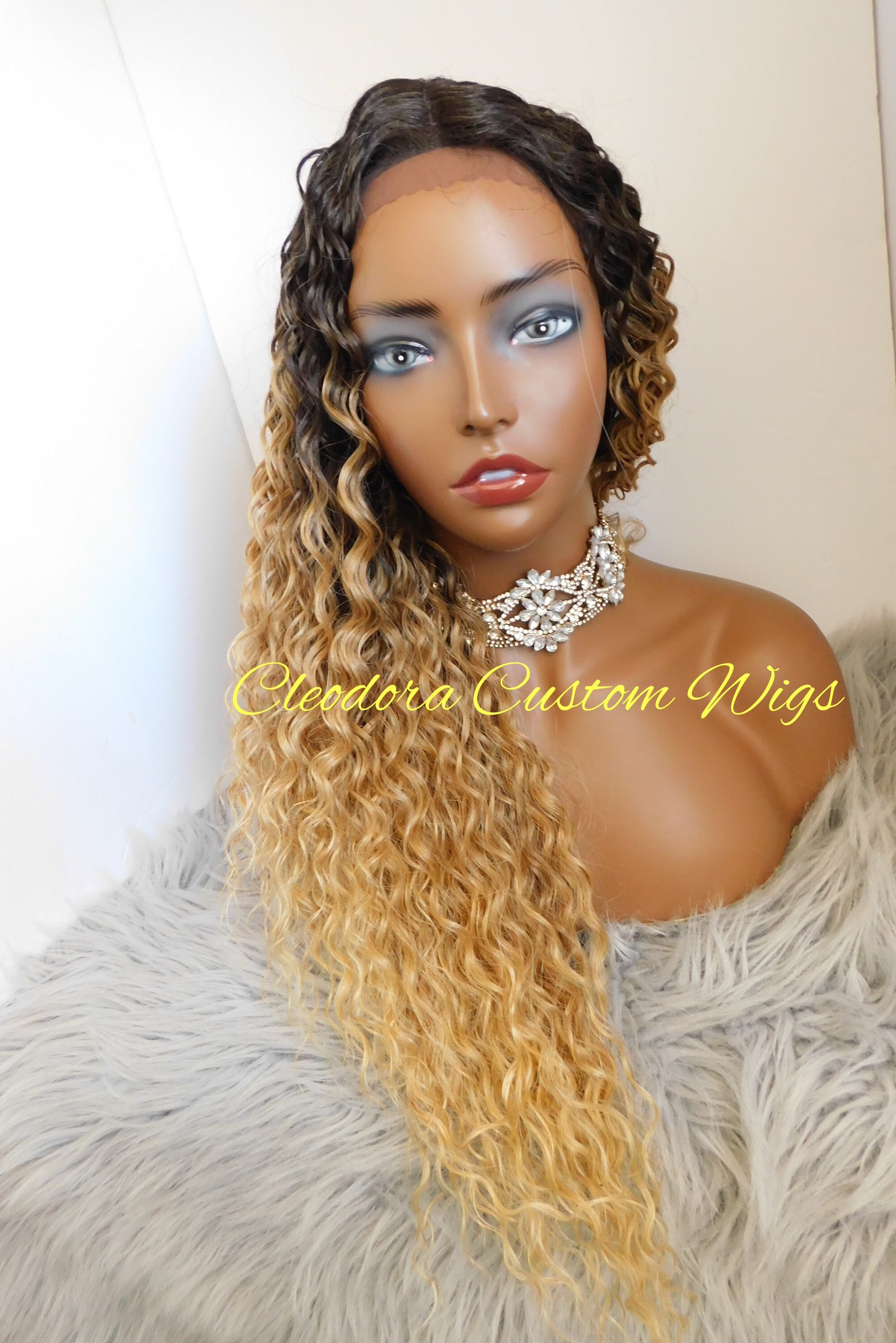 Wig Suzy/machine Sewn Luxury Synthetic Side-part Wig/black and | Etsy