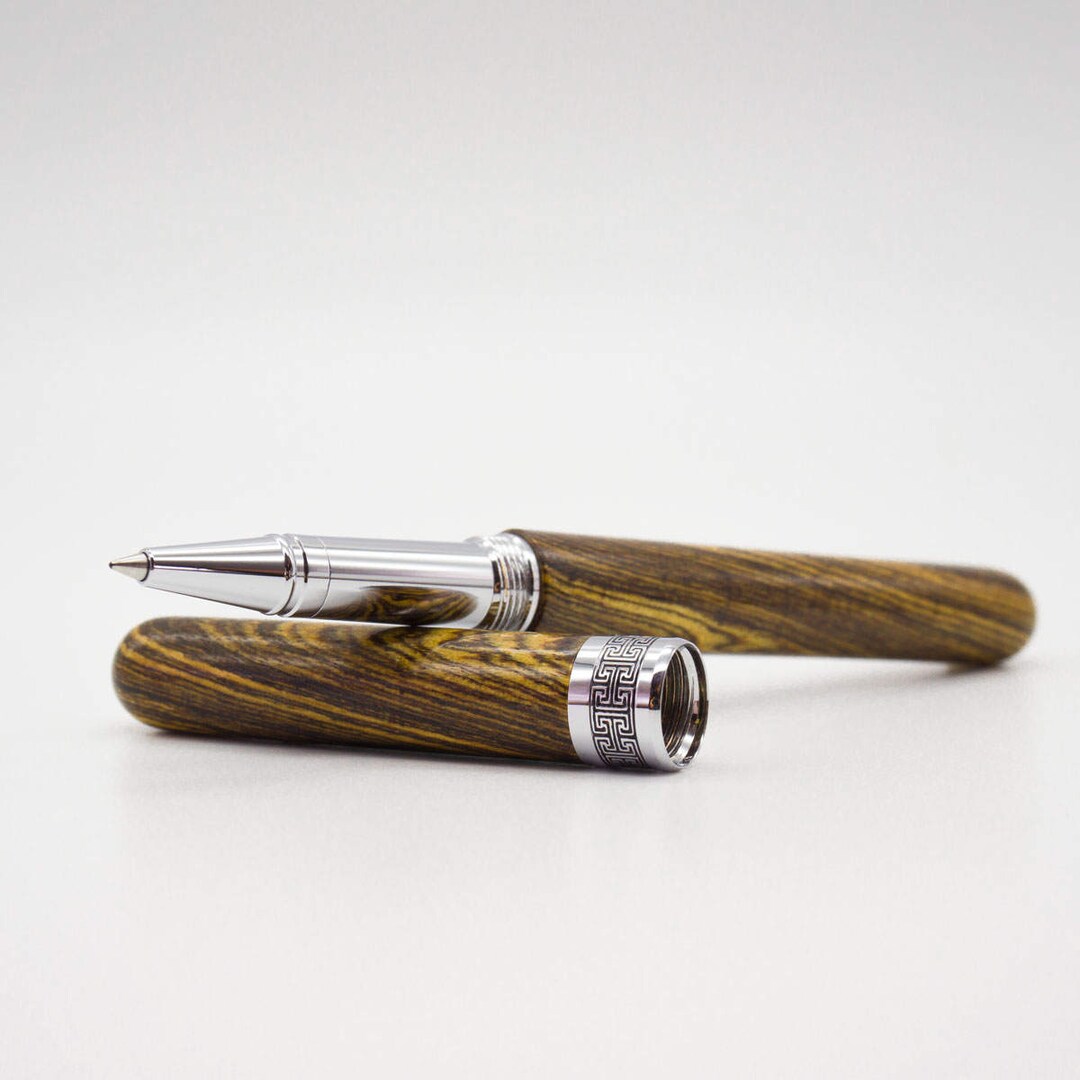 Auster Rollerball Pen(bocote) With Leather Pen Case - Etsy