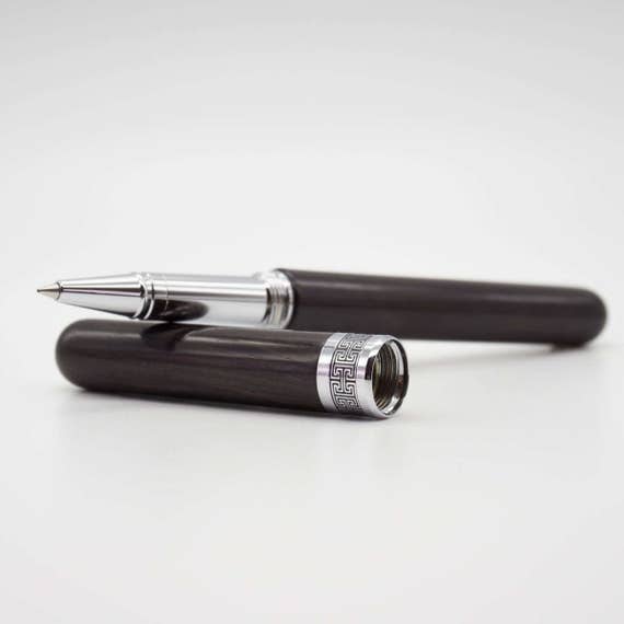 Auster Rollerball Penafrican Black Wood With Leather Pen - Etsy