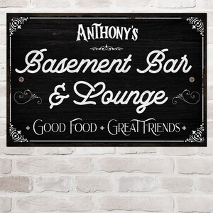 Personalized Bar Sign Custom Bar Sign for Home Sign for Basement Bar ...