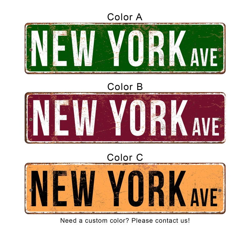 City Street Sign - Etsy