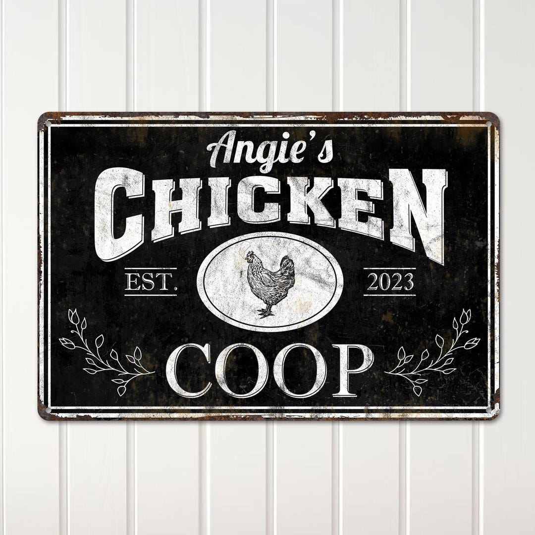 Personalized Chicken Coop Sign; Custom Gift for Farmer, Personalized ...