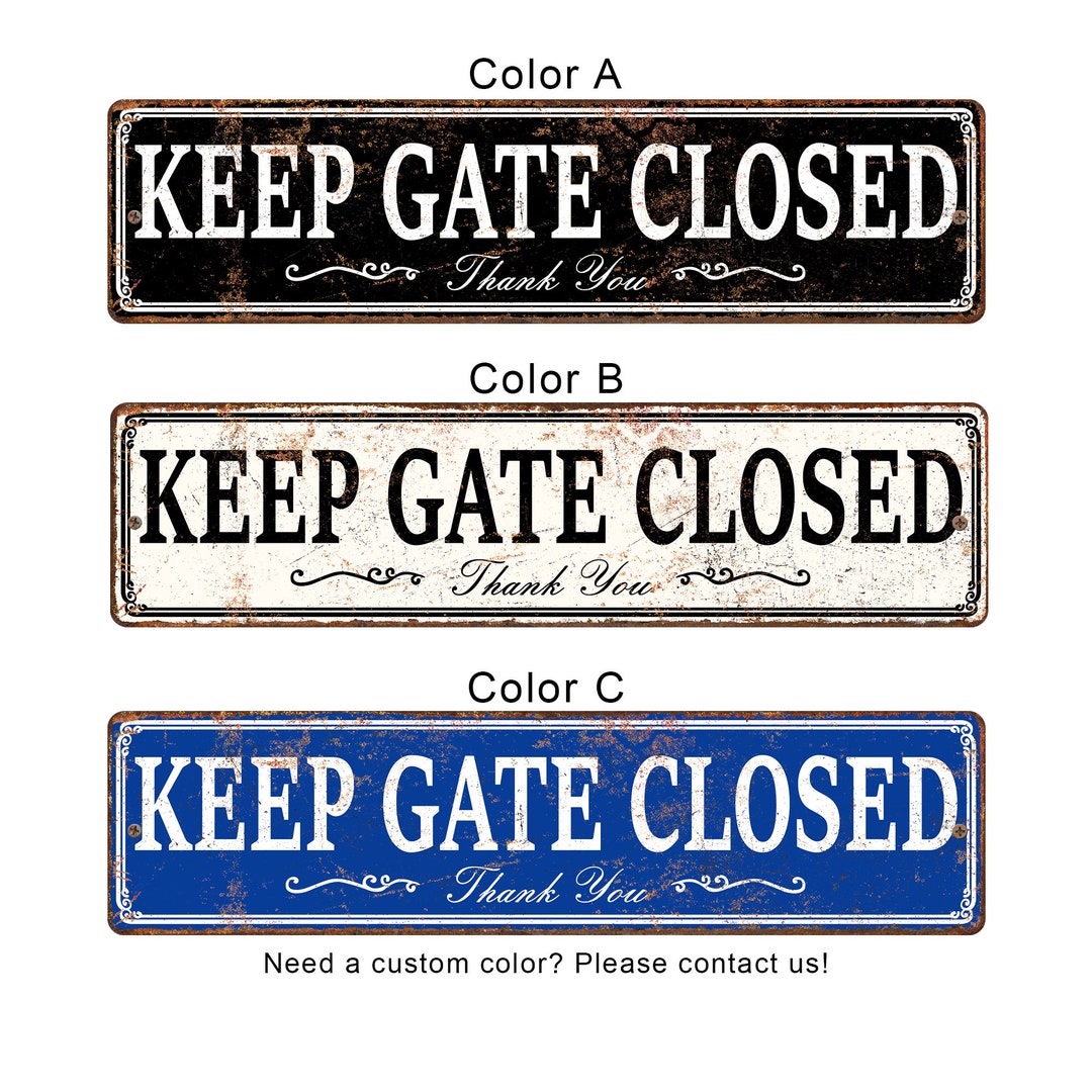 Dog in Yard Metal Sign, Vintage Gate Reminder (customizable) - Etsy