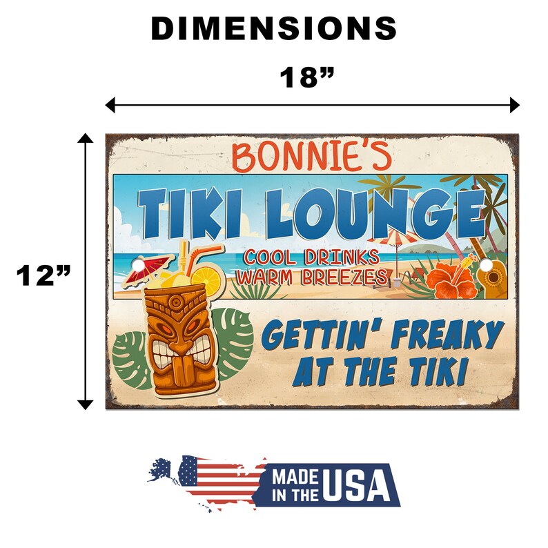 Personalized Tiki Bar Sign Personalized Bar Sign - Etsy