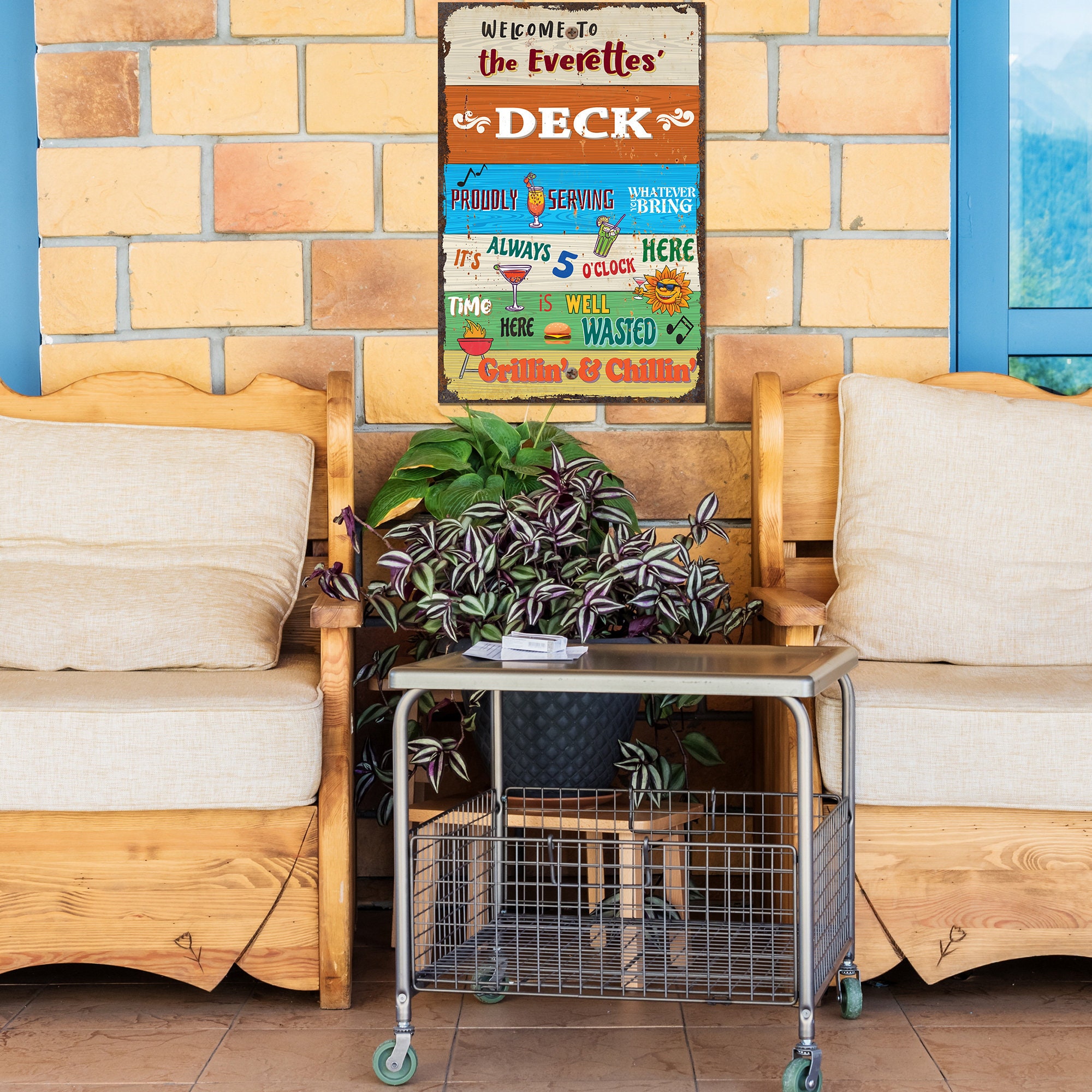 Personalized Deck Sign Custom Patio Sign Welcome to Our Deck - Etsy