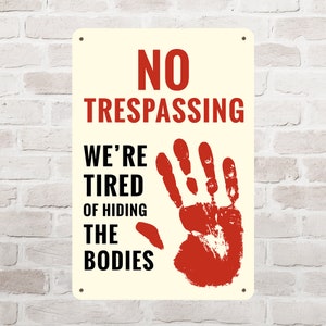 Personalized No Trespassing Sign, Warning Signage, Do Not Enter Metal ...