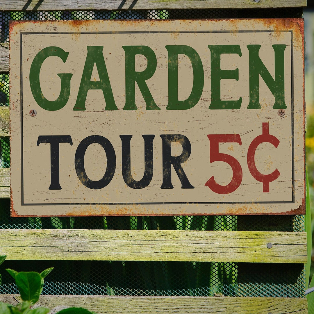 Funny Garden Sign Garden Tour 5 Cents Vintage Metal Sign - Etsy