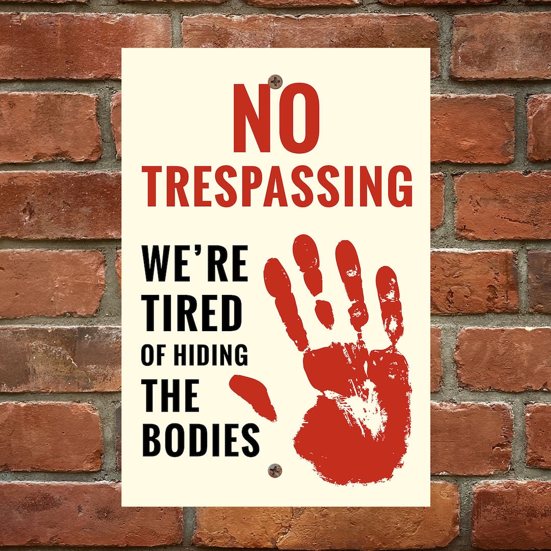 Personalized No Trespassing Sign, Warning Signage, Do Not Enter Metal ...