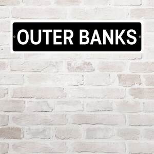 Personalized Outer Banks Street Sign – Vintage Metal Decor, Funny Wall ...