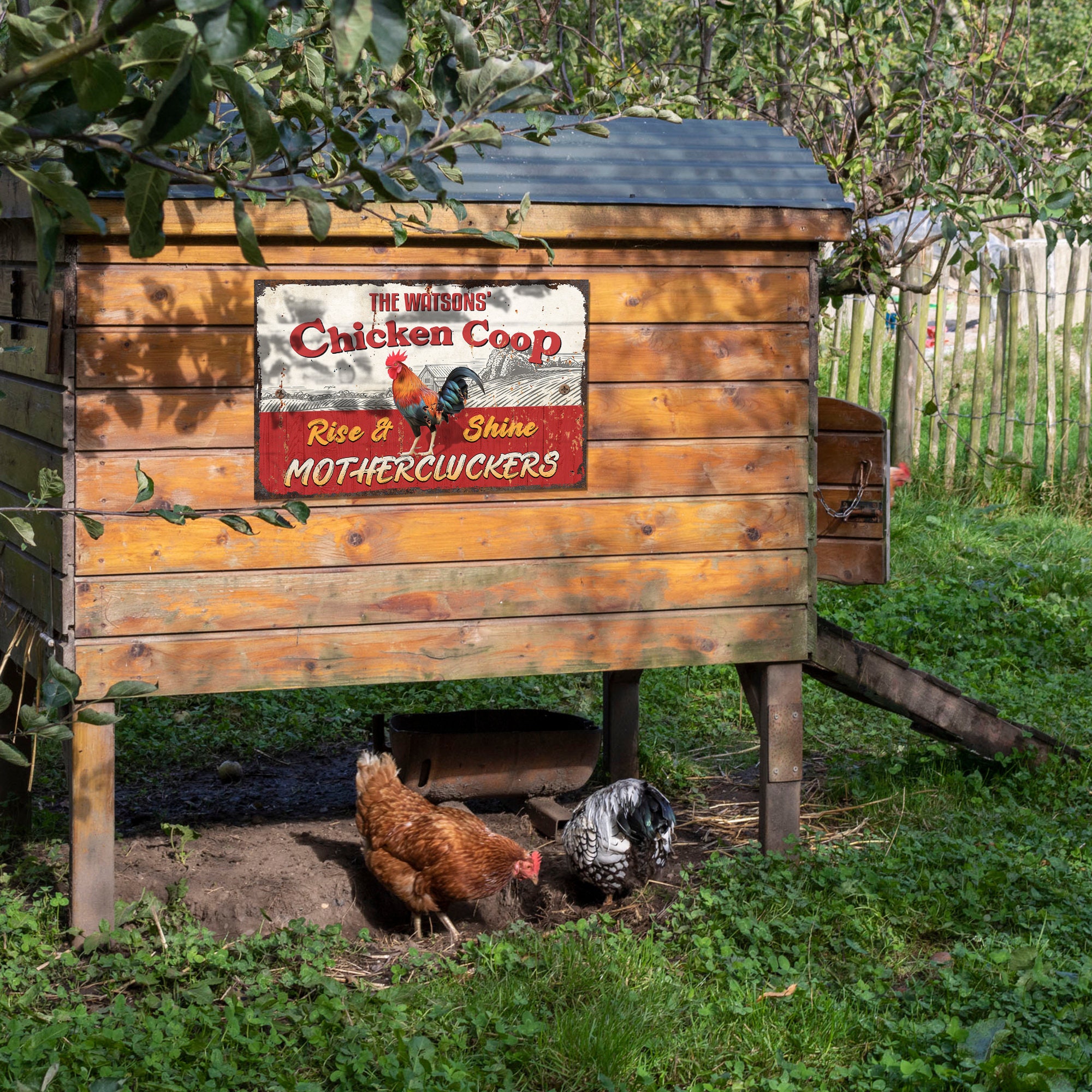 Personalized Chicken Coop Sign Custom Chicken Coop Sign - Etsy