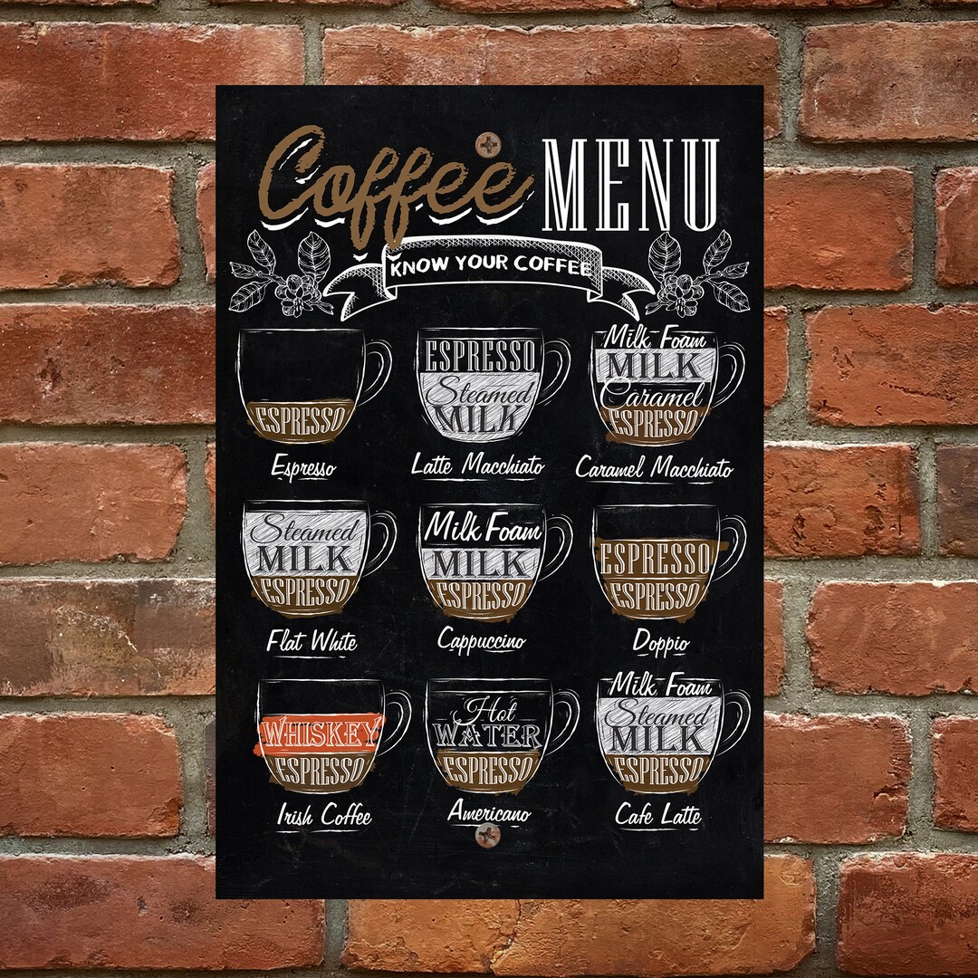 Personalized Coffee Metal Sign, Espresso Themed Metal Sign, Coffee ...