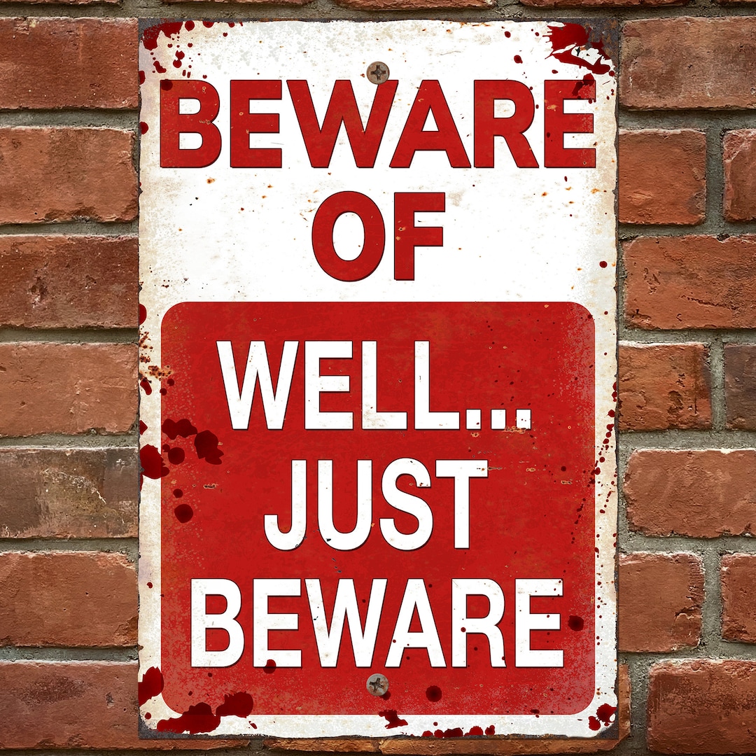 Personalized Metal Warning Sign, Funny Yard Warning Sign, Outdoor Metal ...