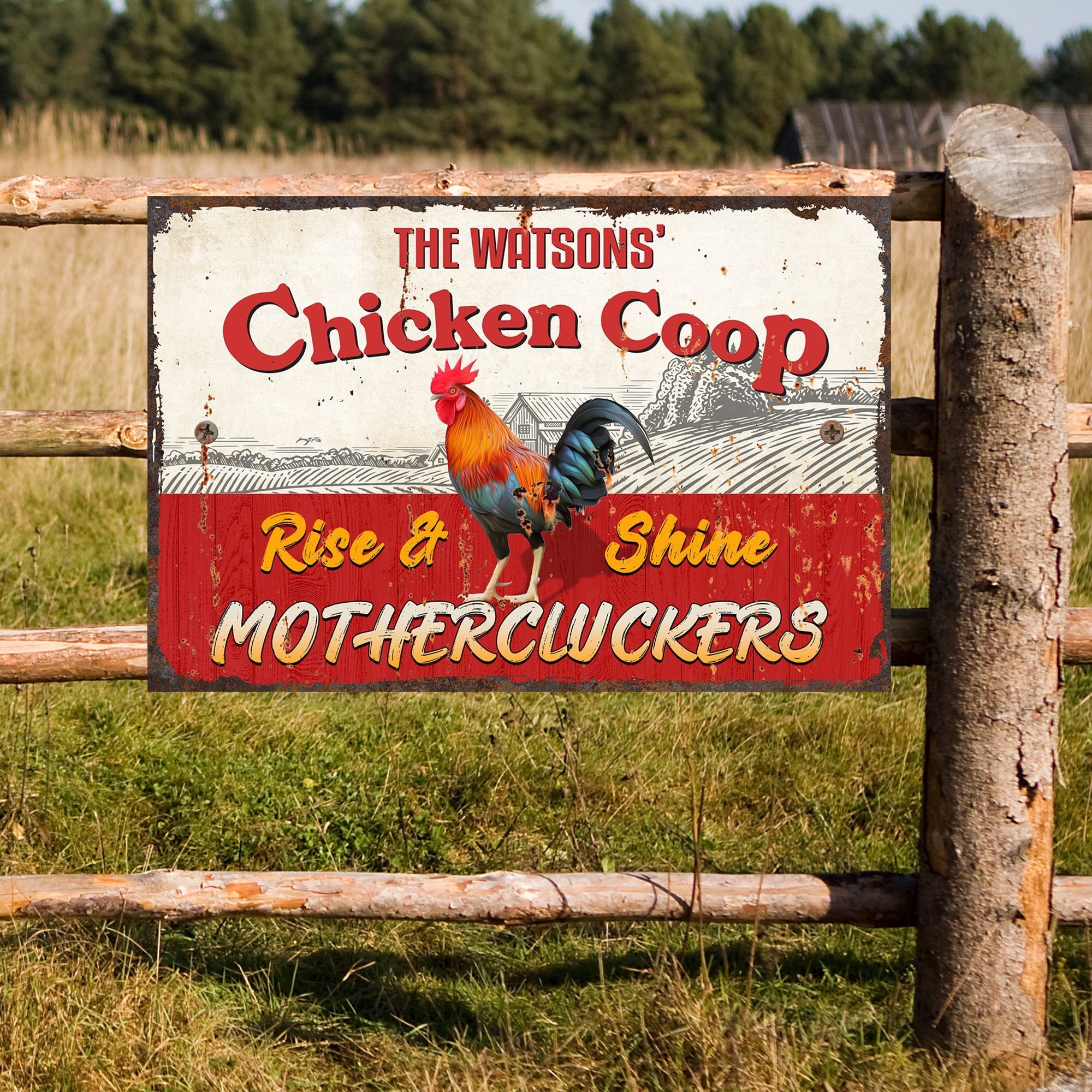 Personalized Chicken Coop Sign Custom Chicken Coop Sign Personalized ...