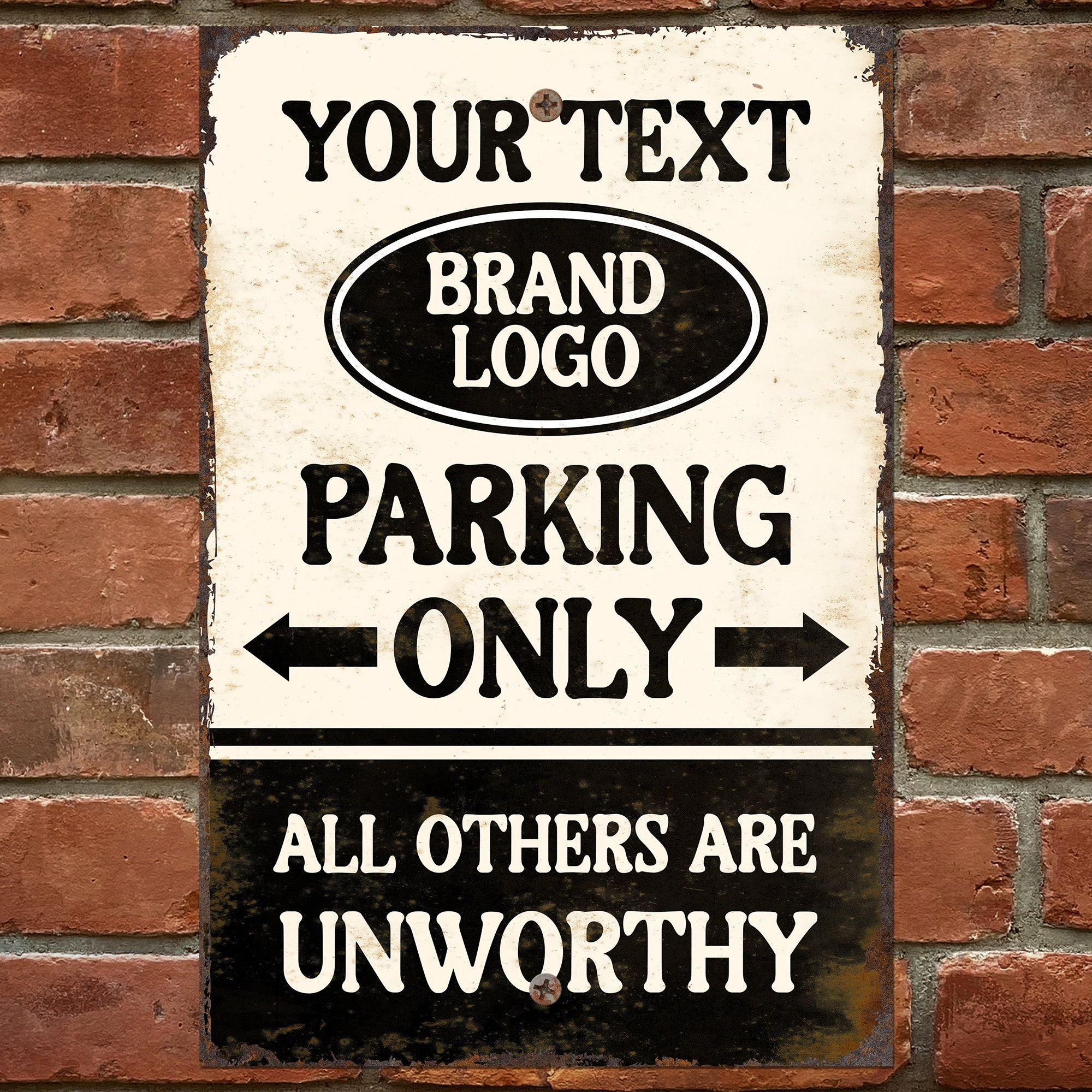 Custom Metal Parking Signage Driveway Sign Gift for Him - Etsy