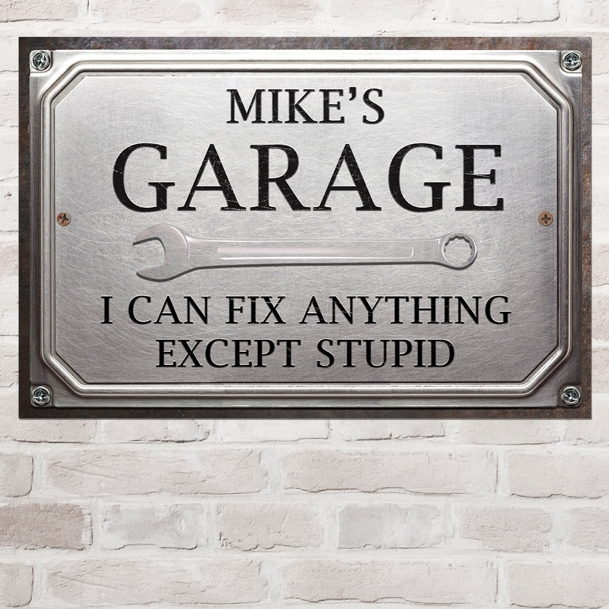 Custom Garage Sign Metal Garage Sign Personalized for Dad Sign for ...