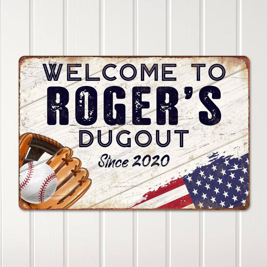 Custom Baseball Dugout Sign - Personalized Wall Decor - Etsy