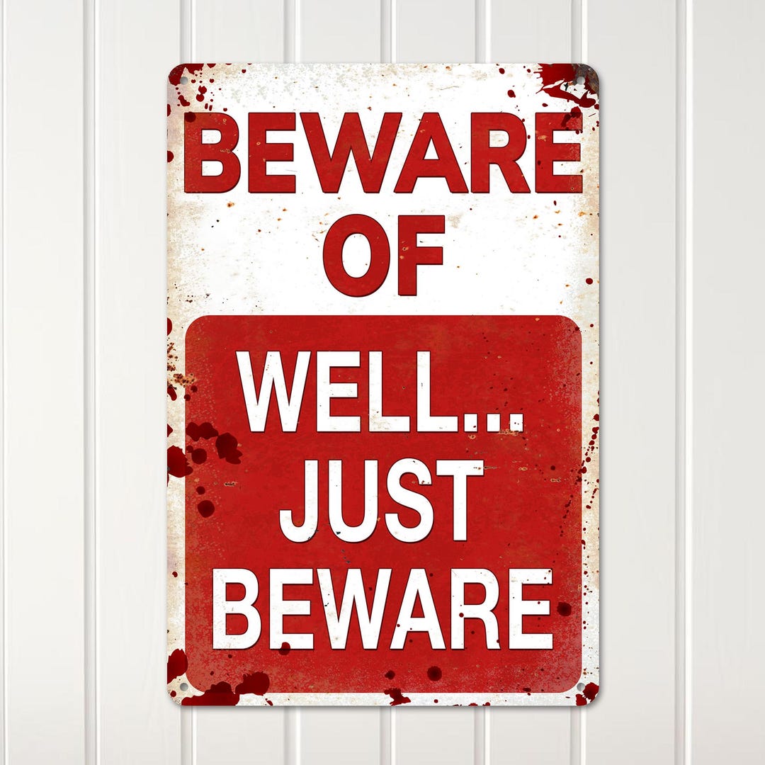 Funny Beware Sign, No Trespassing Aluminum Outdoor Sign, Personalized ...