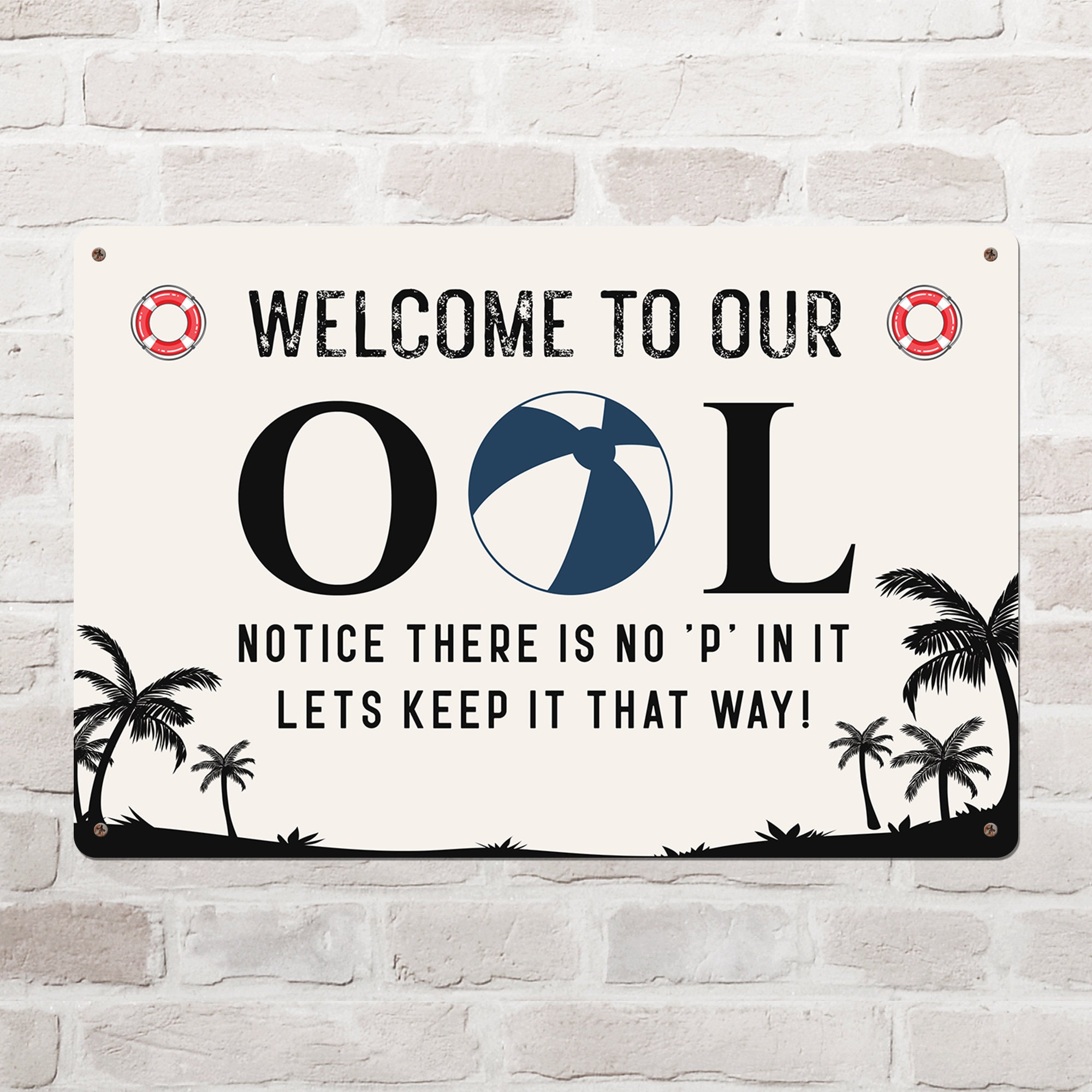 Funny Pool Sign No Peeing in the Pool Sign Housewarming - Etsy