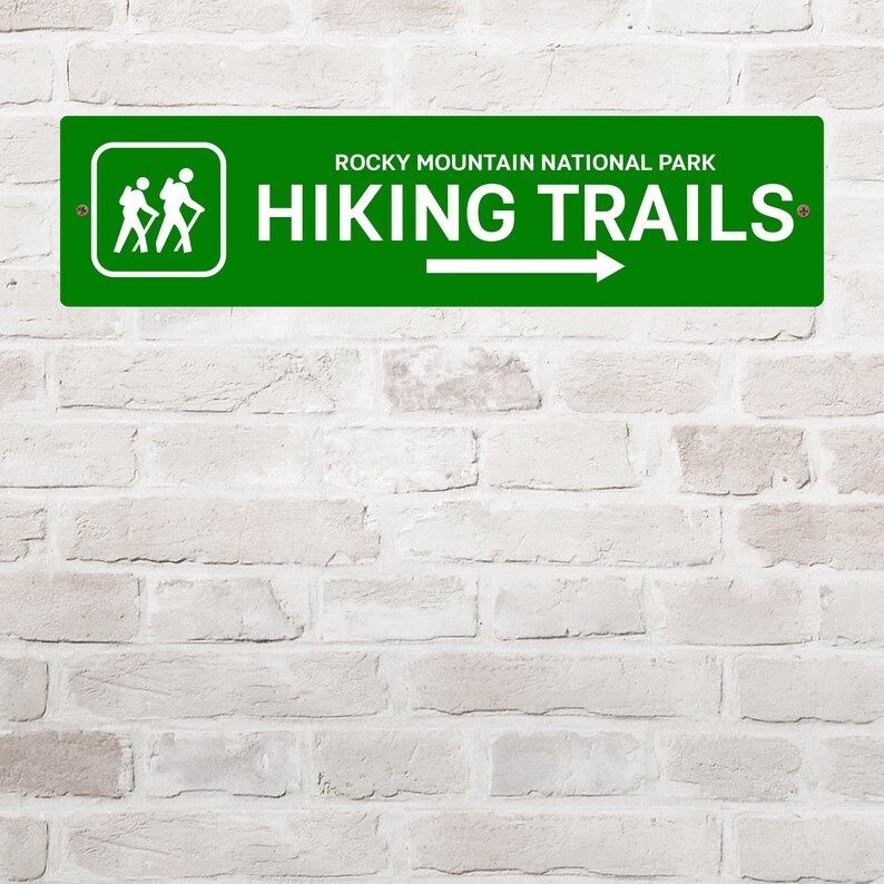 Custom Hiking Trails Sign Gift for Hikers Personalize With Any Location ...