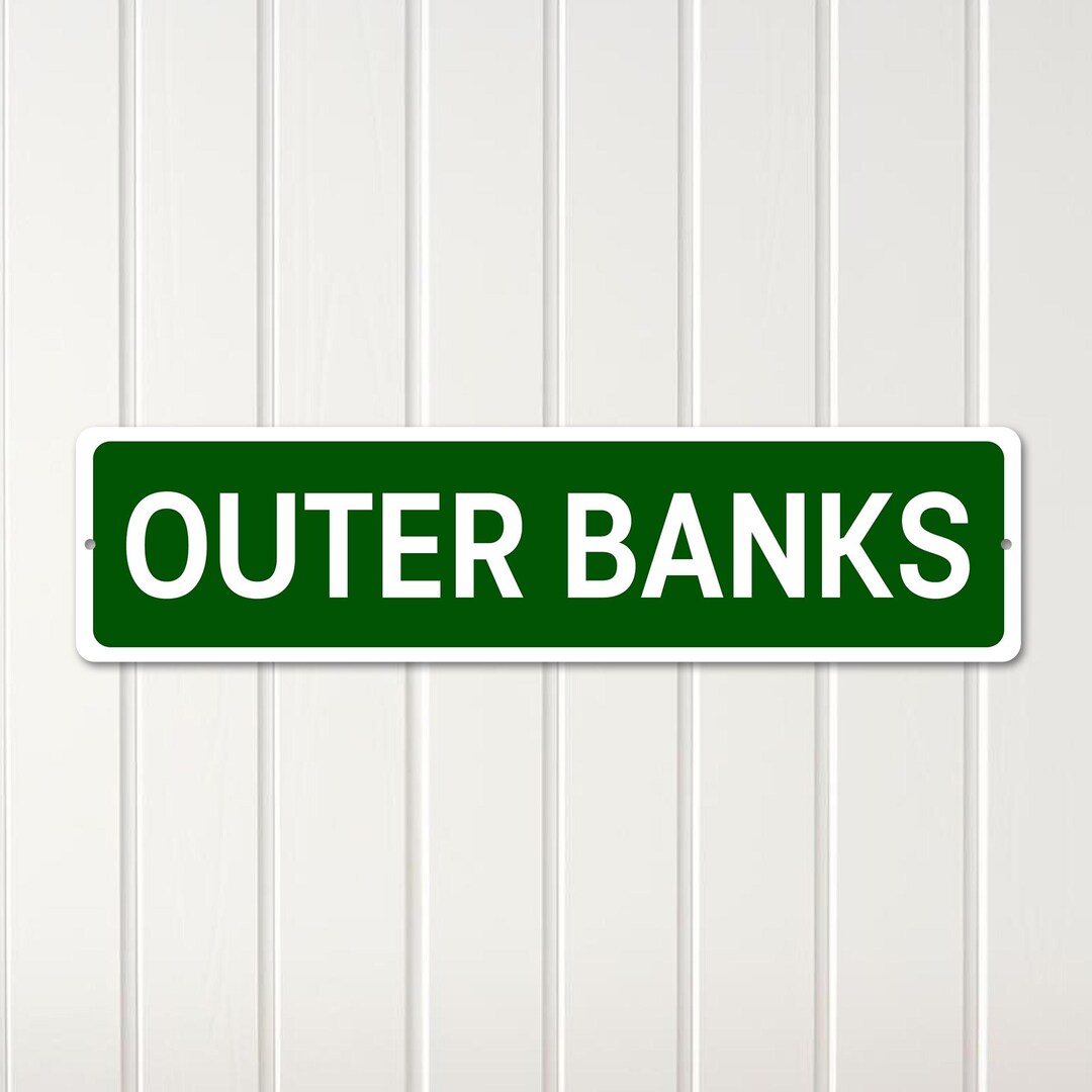 Personalized Outer Banks Sign: Vintage Metal Street Decor - Etsy