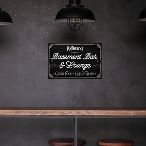 Personalized Bar Sign Custom Bar Sign for Home Sign for Basement Bar ...