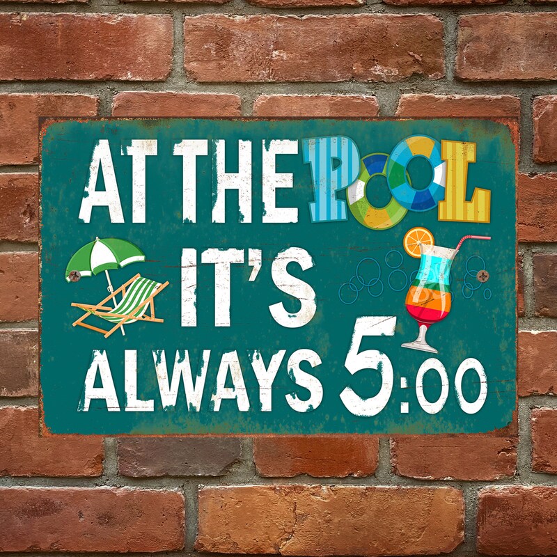 Funny Pool Signs - Etsy