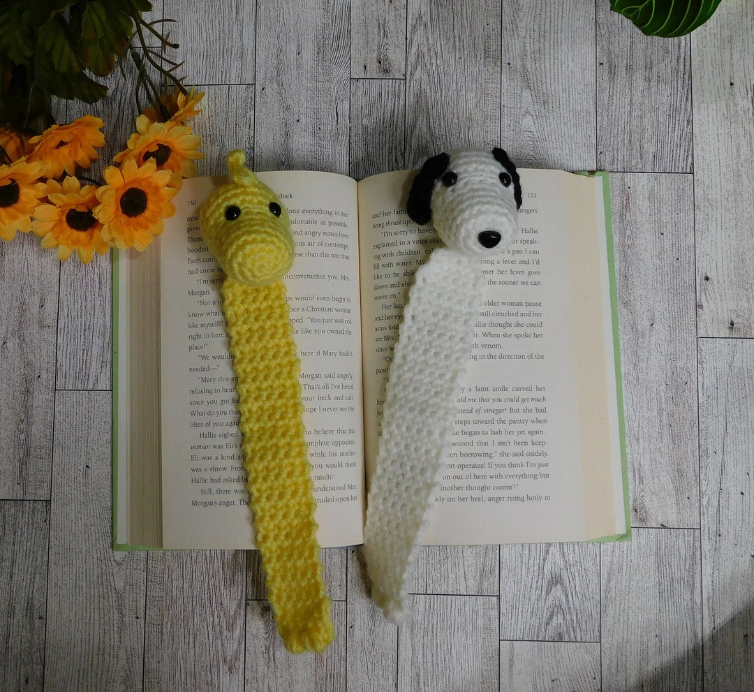 Crochet Snoopy & Woodstock Bookmark: Dog and Bird - Etsy