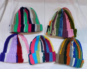 Crochet Scrap Beanie - Etsy