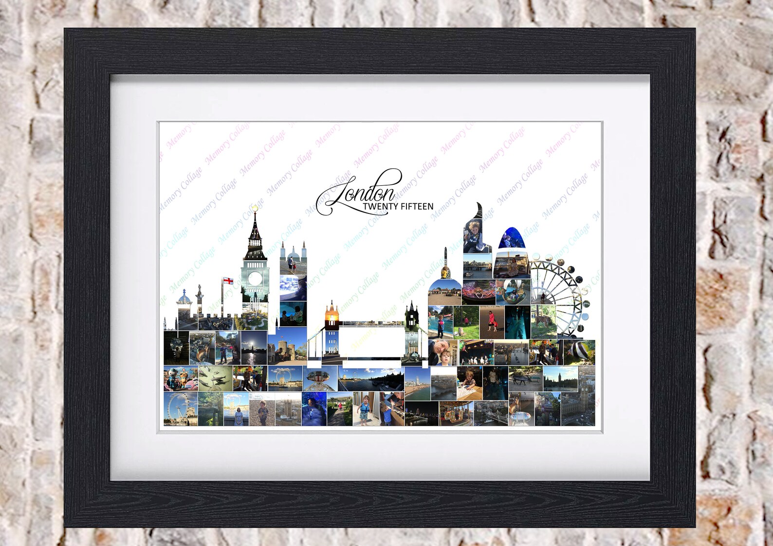 London Skyline Cityscape Photo Collage Wall Art Home Decor Digital ...