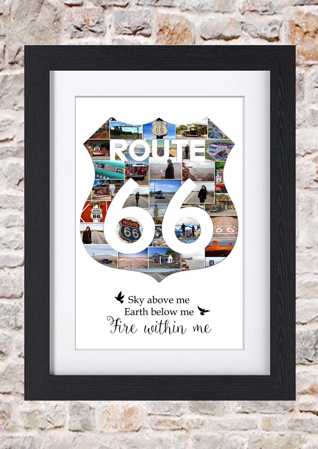 Route 66 USA Road Trip Photo Collage Wall Art Home Decor Digital ...