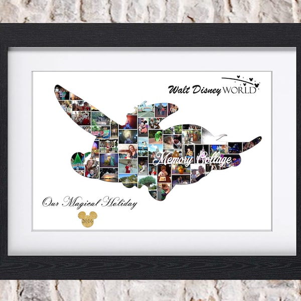 Disney World Skyline Photo Collage Wall Art Home Decor Digital ...
