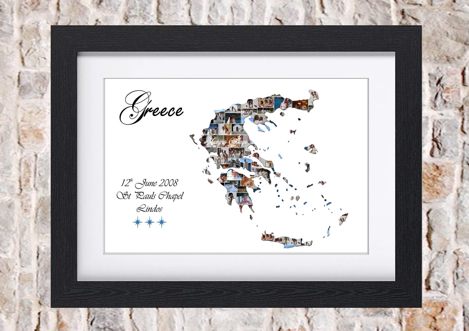 Location Travel Destination Holiday Photo Collage Wall Art Home Decor ...