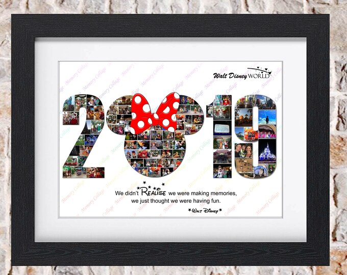 Minnie/mickey Year Disney Photo Collage Wall Art Home Decor Digital ...