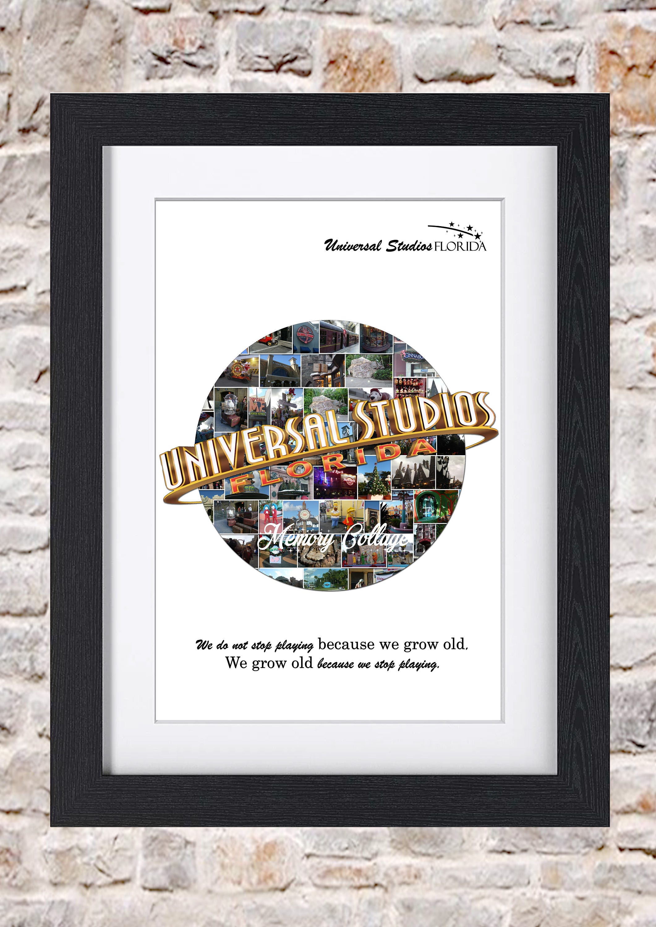 Universal Studios Globe Photo Collage Wall Art Home Decor | Etsy