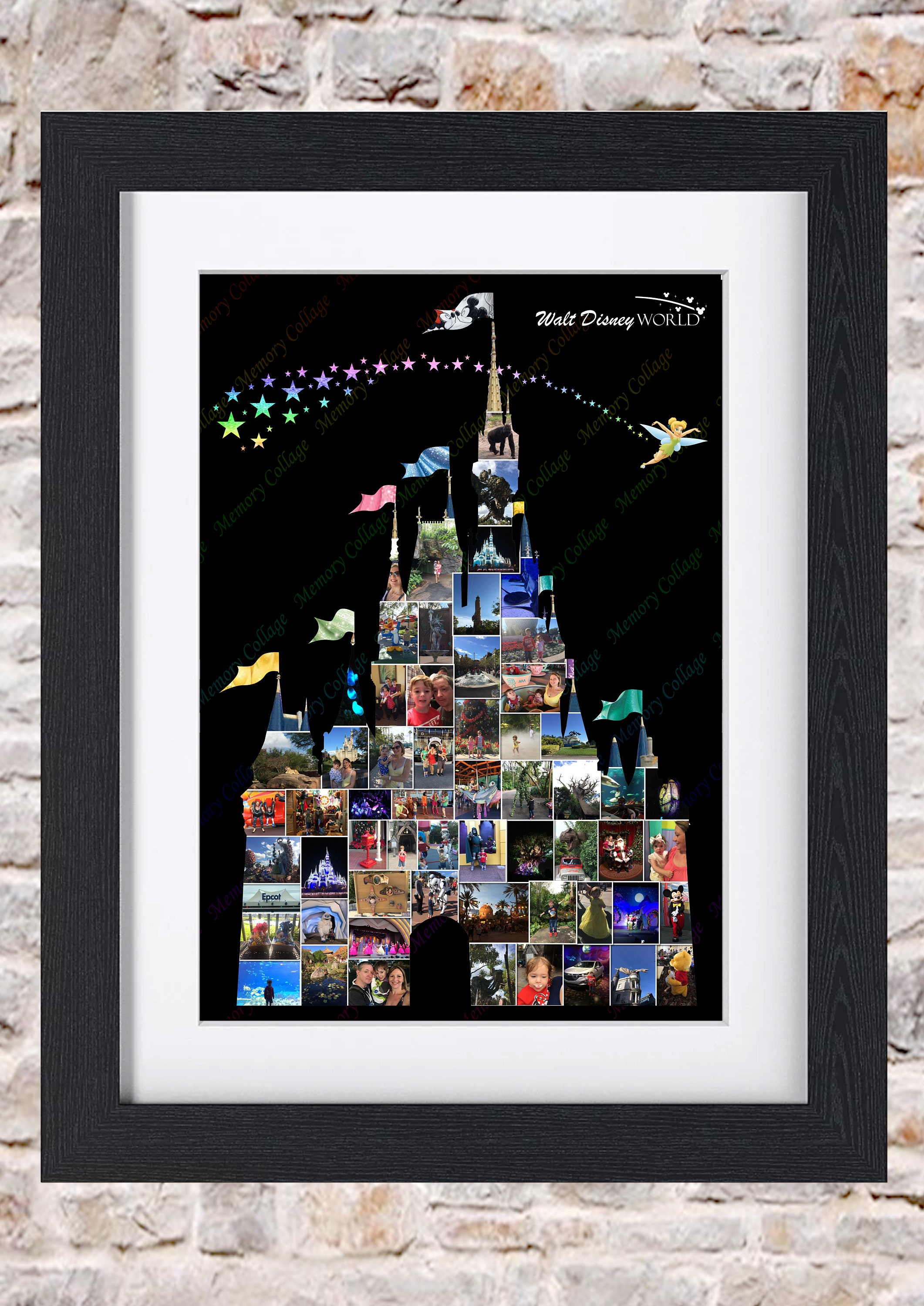 Cinderellas Castle Floating Tinkerbell Disney Photo Collage - Etsy