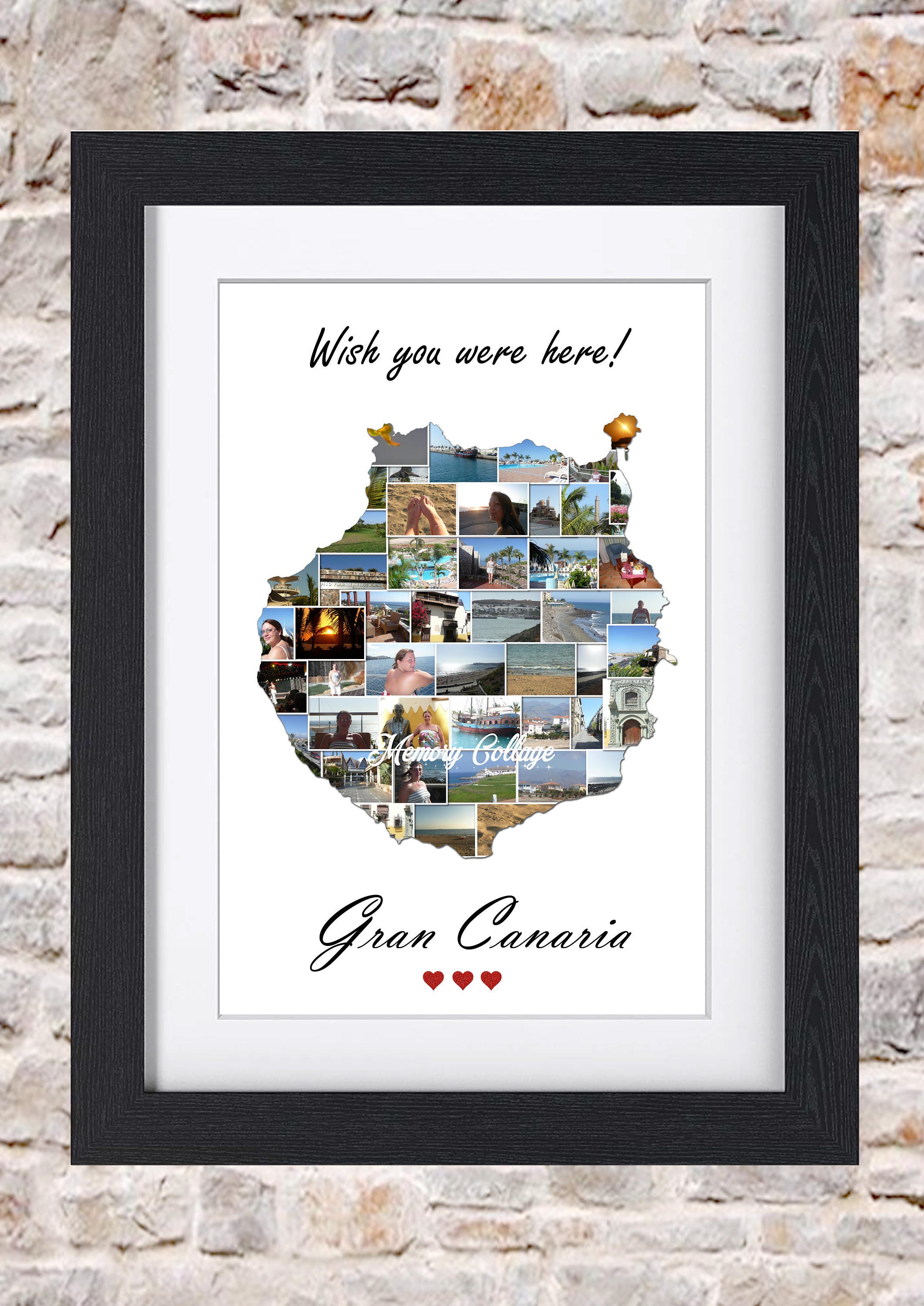 Location Travel Destination Holiday Photo Collage Wall Art Home Decor ...