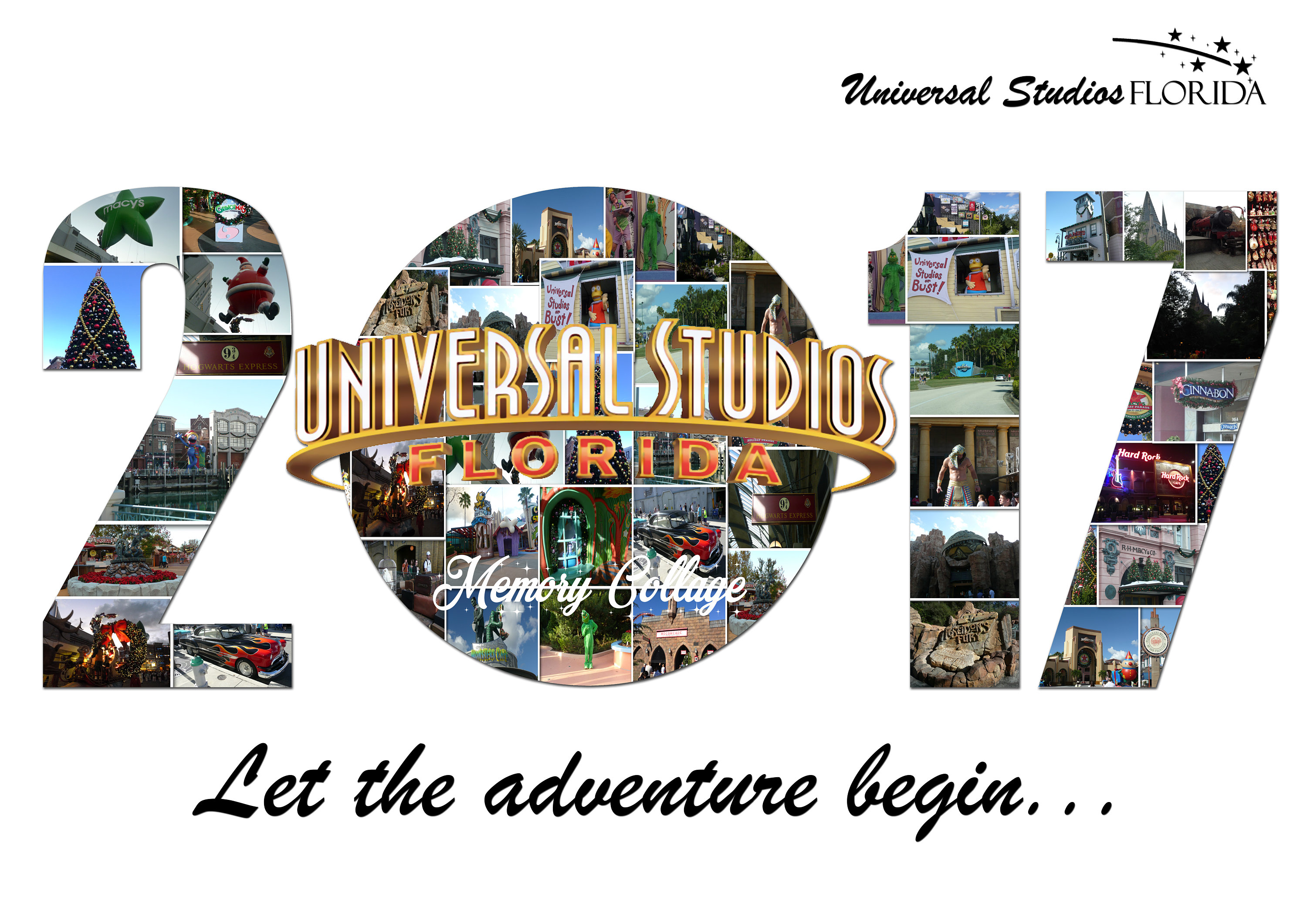 Universal Studios Year Photo Collage Wall Art Home Decor | Etsy
