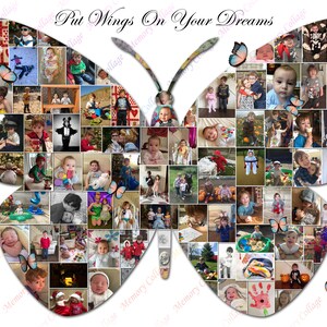 Butterfly Photo Collage Wall Art Home Decor Digital Printable - Etsy